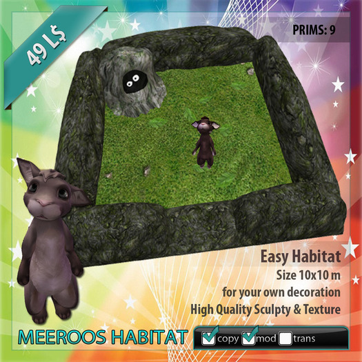 Second Life Marketplace - Meeroos Habitat - 10x10 Meeroo Home